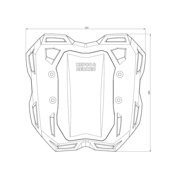 Topdrager Smartrack Hepco&Becker Honda NX500 '24- - MDI-online.nl